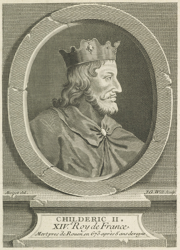Childeric II, 653 - 673. King of France by Johann Georg Wille ...