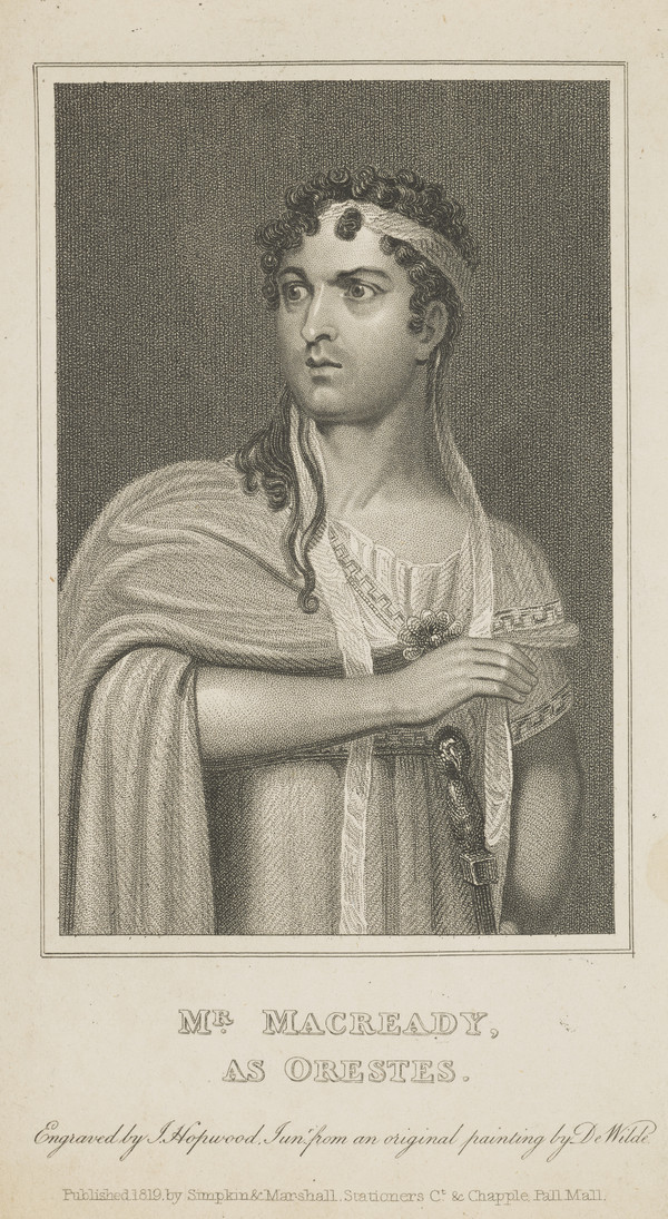 William Charles Macready, 1793 - 1873. Actor (as Orestes) by James ...