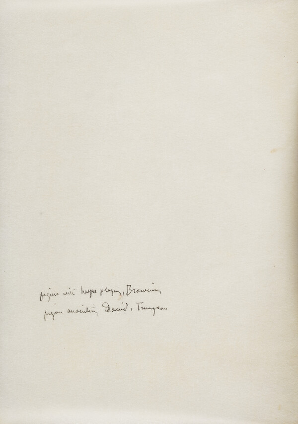 The Psalms of David. Inscription by the artist, relating to adjoining ...