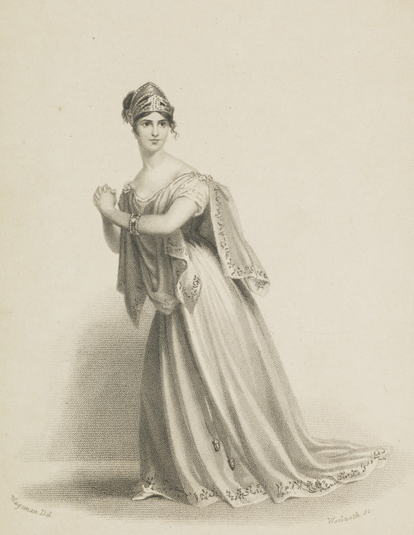 Frances Anne ('Fanny') Kemble, 1809 - 1893. Actress and author (as Euphrasia) by Thomas Woolnoth ...
