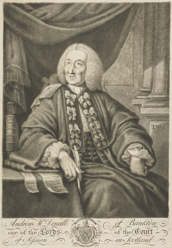 Andrew McDouall, Lord Bankton,1685 - 1760. Judge; Lord of the Court of ...