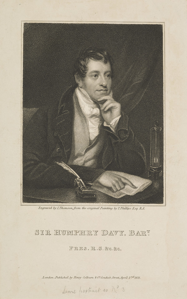 Sir Humphry Davy, 1778 - 1829. Natural philosopher by J. Thomson ...