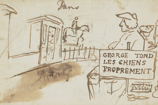 George the Dog Groomer on the Pont Neuf, Paris by David Allan ...