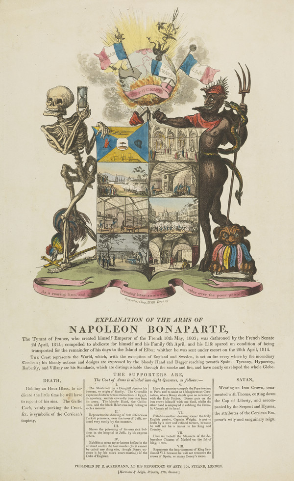 Explanation of the arms of Napoleon Bonaparte by George Cruikshank and ...