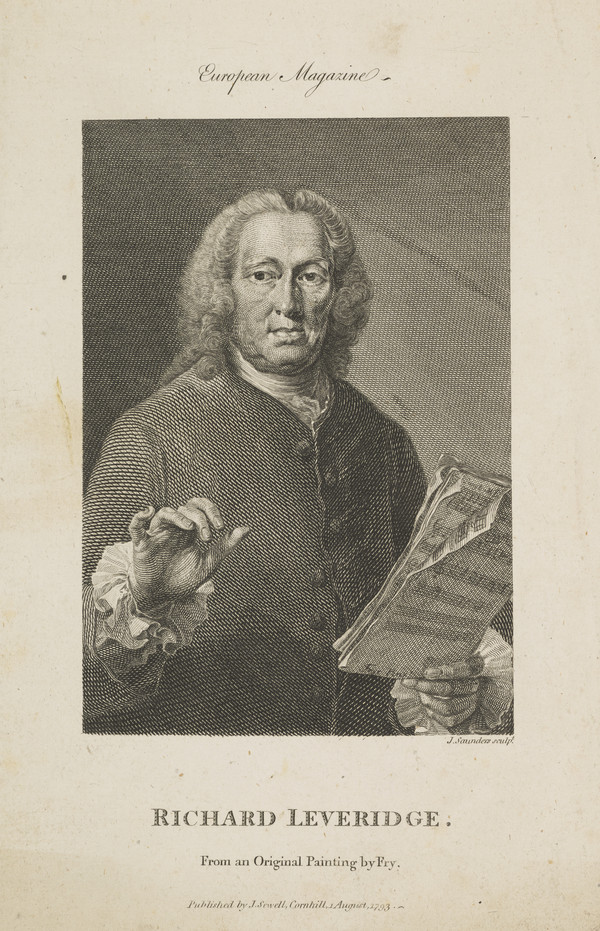 Richard Leveridge, 1670 - 1758. Singer and composer by Saunders ...