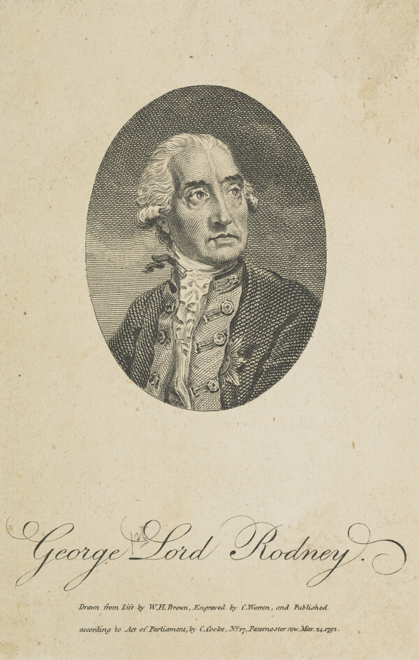 George Brydges Rodney, 1st Baron Rodney, 1719 - 1792. Admiral by ...