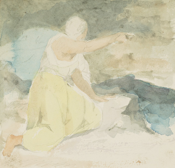 Seated Classical Figure Pointing by David Scott | National Galleries of ...