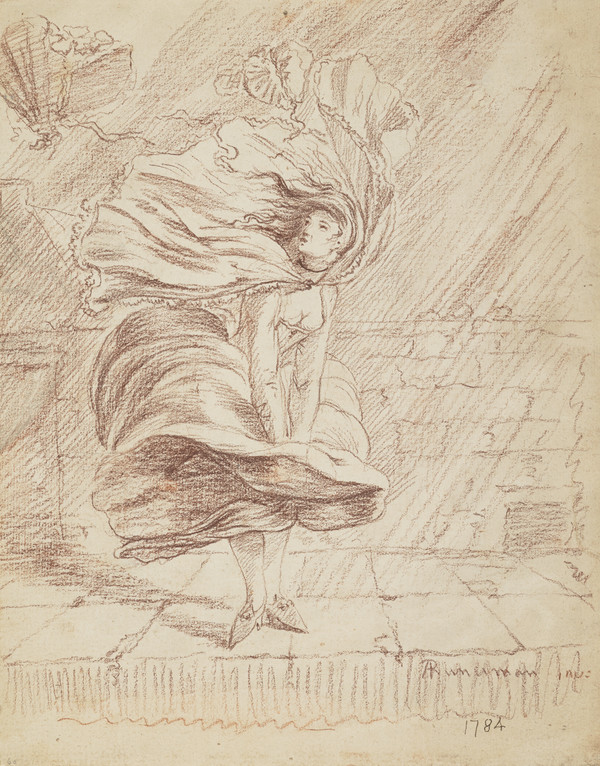 Woman Standing on a Windy Street in Edinburgh by Alexander Runciman ...