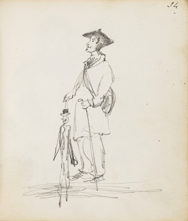 Sketch of a Man with a Puppet by Alexander Abernethy Ritchie | National ...