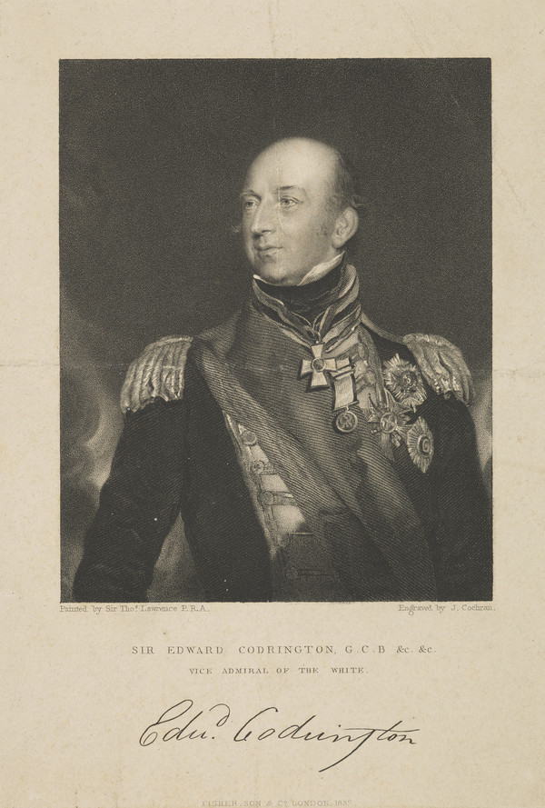 Sir Edward Codrington, 1770 - 1851. Admiral by John Cochran | National ...