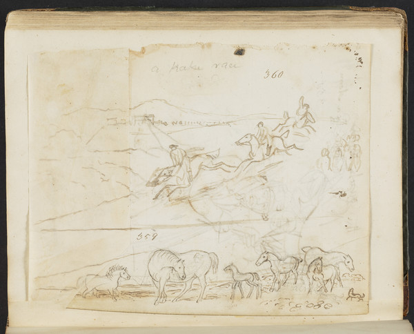 Two drawings: horses and horses racing by James Howe | National ...