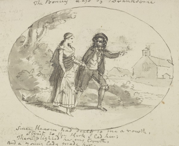 A Man Leading a Girl towards a Church - Illustration to the Poem 'The ...