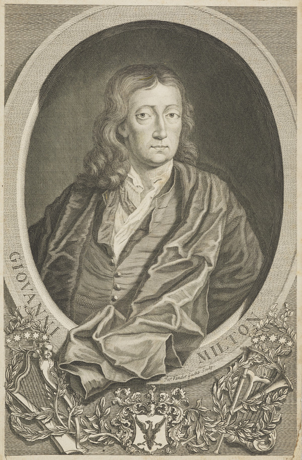 John Milton, 1608 - 1674. Poet and scholar by Jan van der Gucht ...