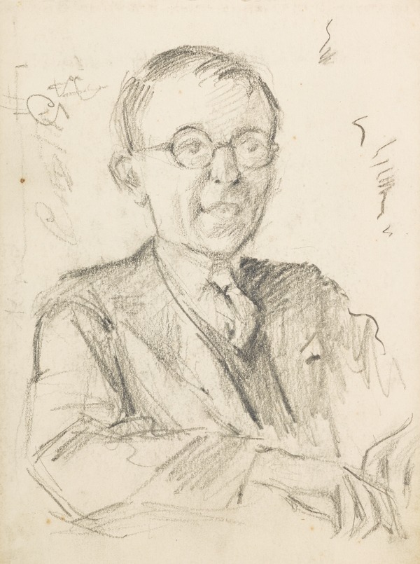 Sketch of a man wearing glasses by Emilio Coia | National Galleries of ...