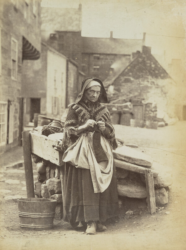Unidentified woman knitting by Frank Meadow Sutcliffe | National ...