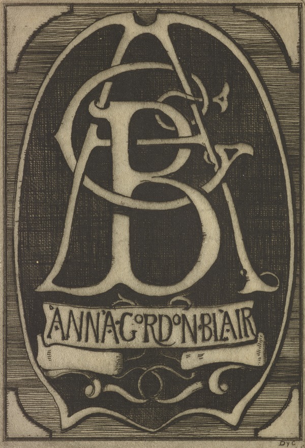 Anna Gordon Blair (Bookplate) by Sir David Young Cameron | National ...