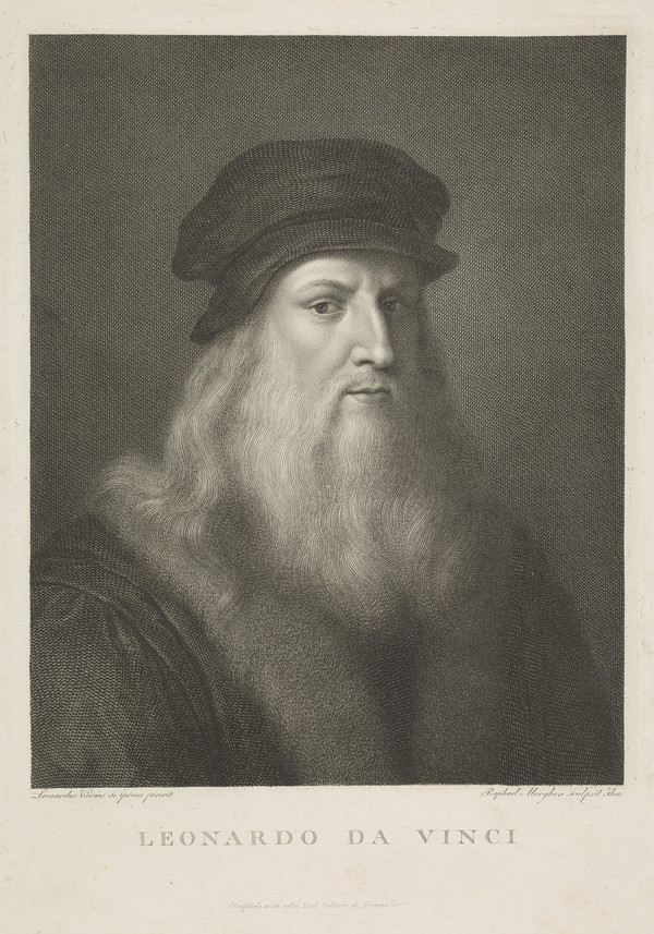 Leonardo da Vinci, 1452 - 1519. Italian painter by Raphael Morghen ...