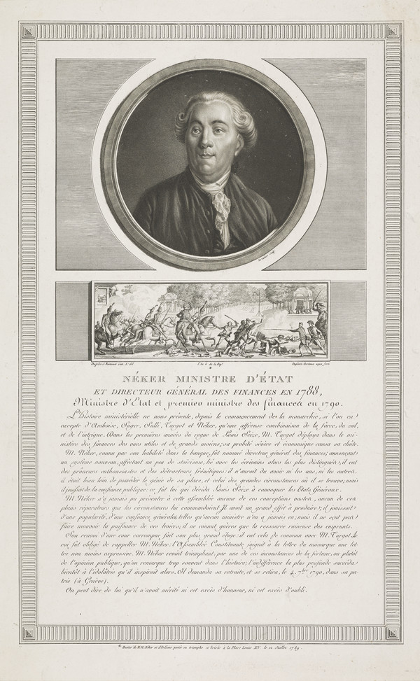 Jacques Necker, 1732 - 1804. Swiss statesman by Charles Francois ...