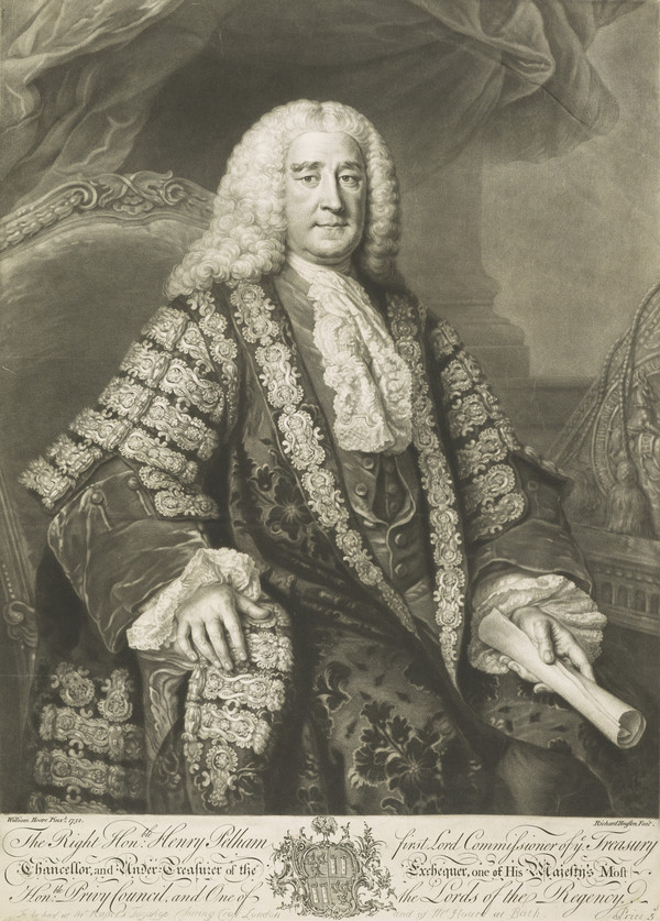 The Right Honourable Henry Pelham, c 1695 - 1754. Statesman by Richard ...