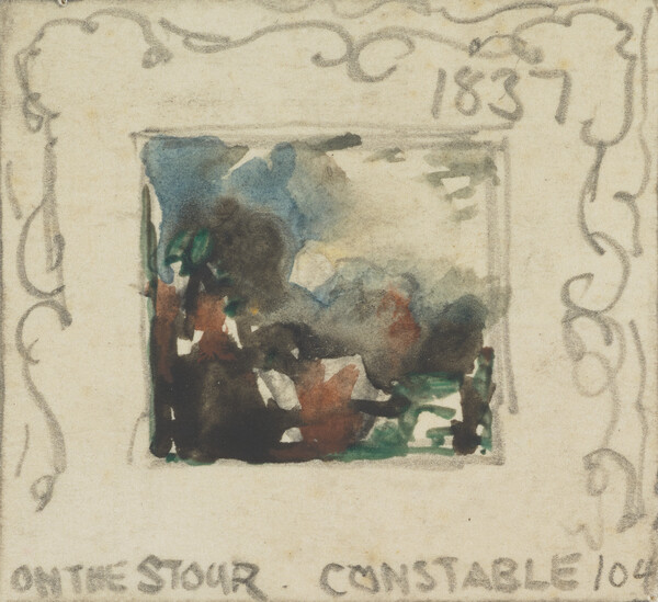 On the Stour (Reverse: Study of Cows) by Stanley Cursiter | National ...