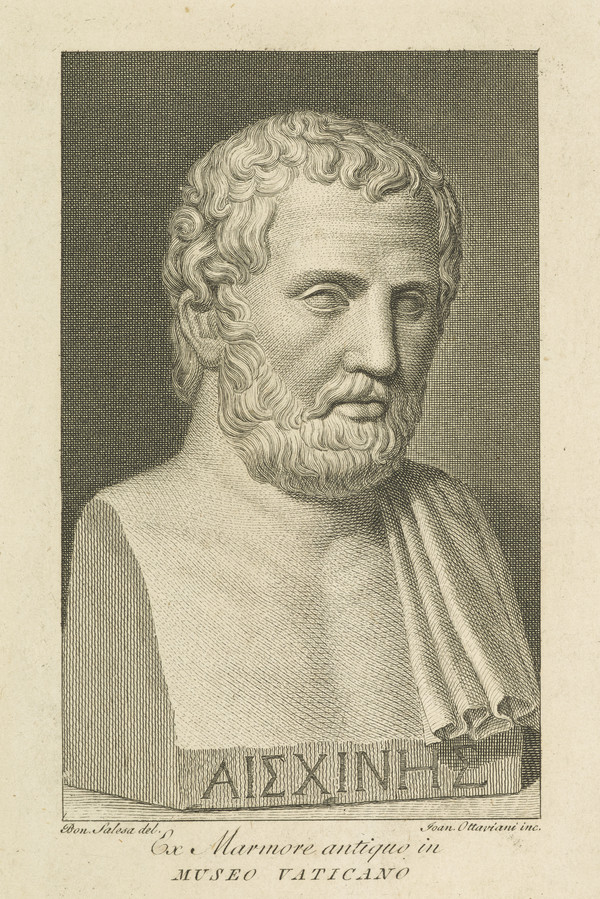 Aeschines, 389 - 314 BC. Athenian philosopher by Giovanni Ottaviani ...