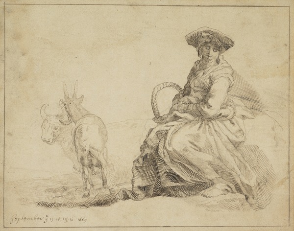A Seated Shepherdess, and Two Goats | National Galleries of Scotland