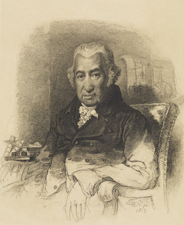 James Watt, 1736 - 1819. Engineer and inventor by William Nicholson ...