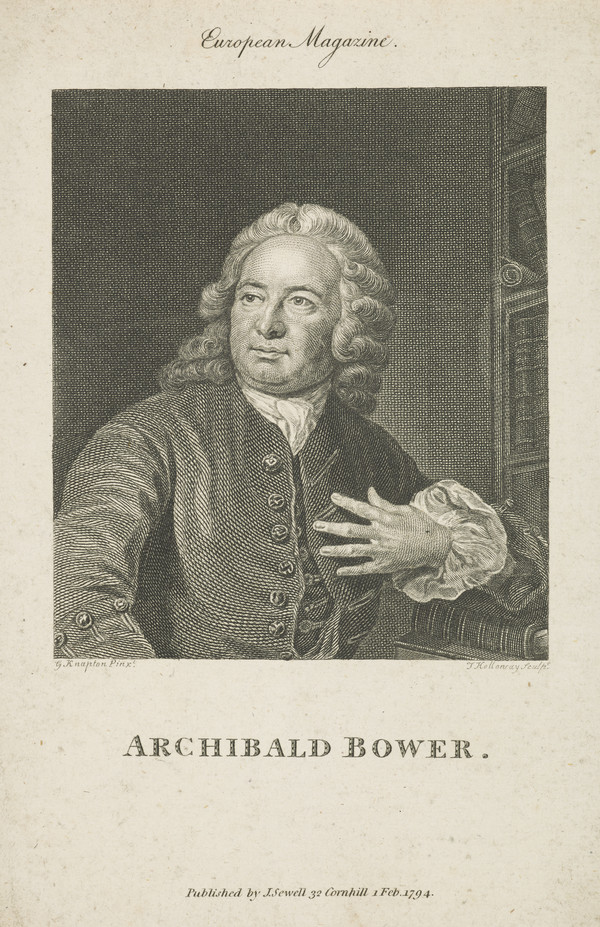 Archibald Bower, 1686 - 1766. Jesuit historian by Thomas Holloway ...