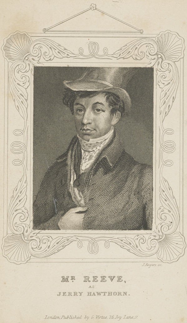 John Reeve, 1799 - 1838. Actor (in the character of Jerry Hawthorn ...