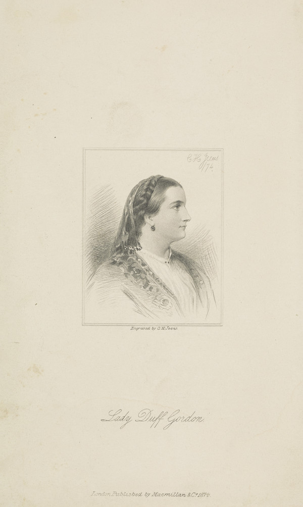 Lucy Austin, Lady Duff-Gordon, 1821 - 1869. Writer; wife of Sir ...