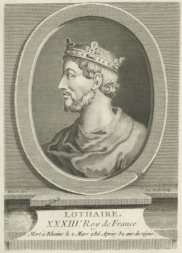 Lothair (Lothar), 941 - 986. King of France; son of Louis IV by Johann ...