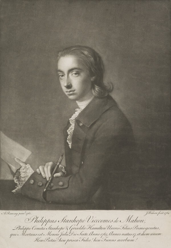 Philip Stanhope, Viscount Mahon, 1746 - 1763 by James Watson | National Galleries of Scotland