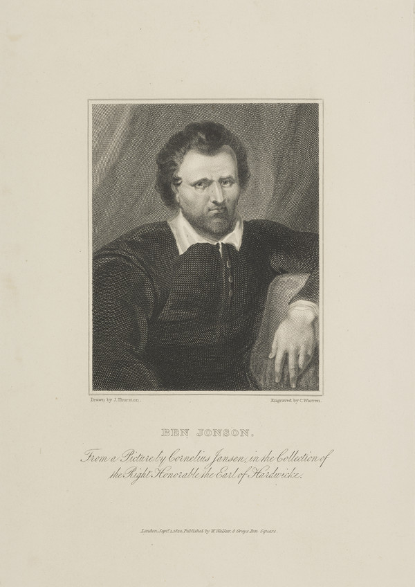 Ben Jonson, c 1573 - 1637. Poet and dramatist by Charles Turner Warren ...