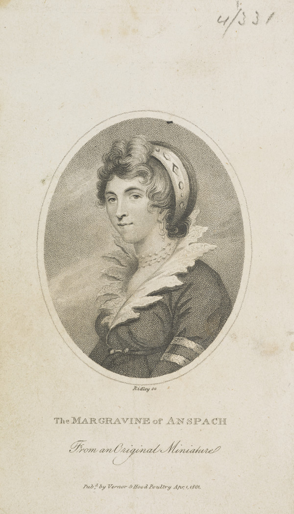 Elizabeth (Berkeley), Margravine of Ansbach, 1750 - 1828. Dramatist ...