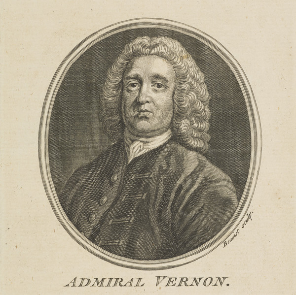 Edward Vernon, 1684 - 1757. Admiral; hero of Porto Bello by Guillaume ...