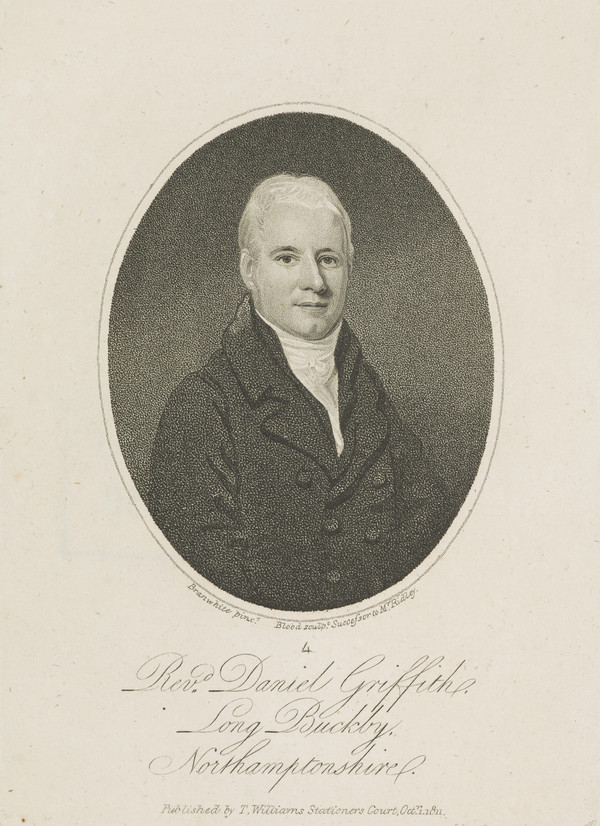 Rev. Daniel Griffith, died 1862. Minister at Long Buckby, Northamptonshire by Blood | National ...
