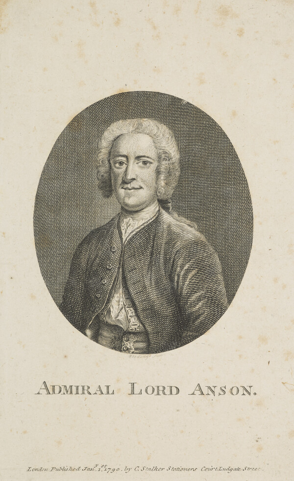 George Anson, 1st Baron Anson, 1697 - 1762. Admiral by J. Wooding ...
