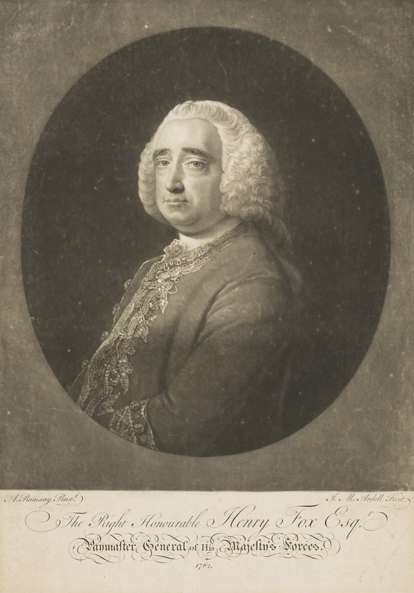 Henry Fox, 1st Lord Holland, 1705 - 1774. Statesman by James McArdell ...