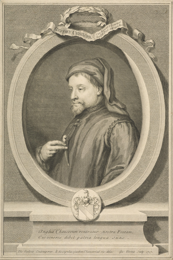 Geoffrey Chaucer, c 1340 - 1400. Poet by George Vertue | National ...