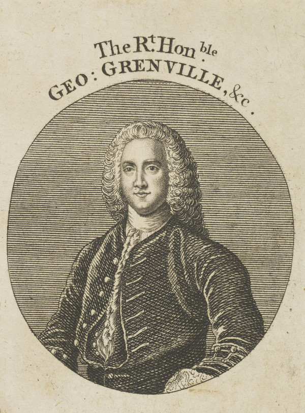 The Right Honourable George Grenville, 1712 - 1770. Statesman ...