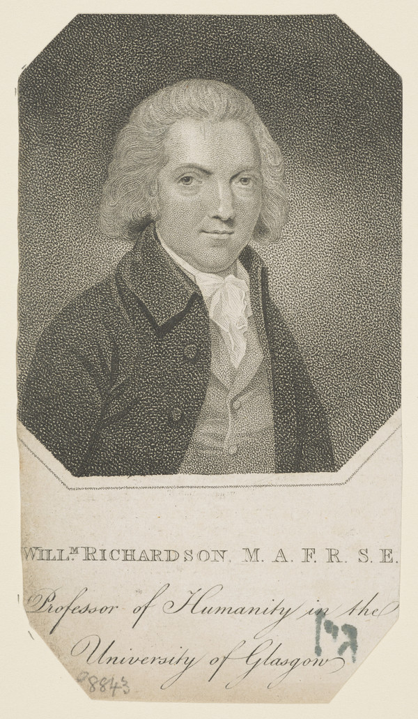 Professor William Richardson, 1743 - 1814. Writer by William Ridley ...
