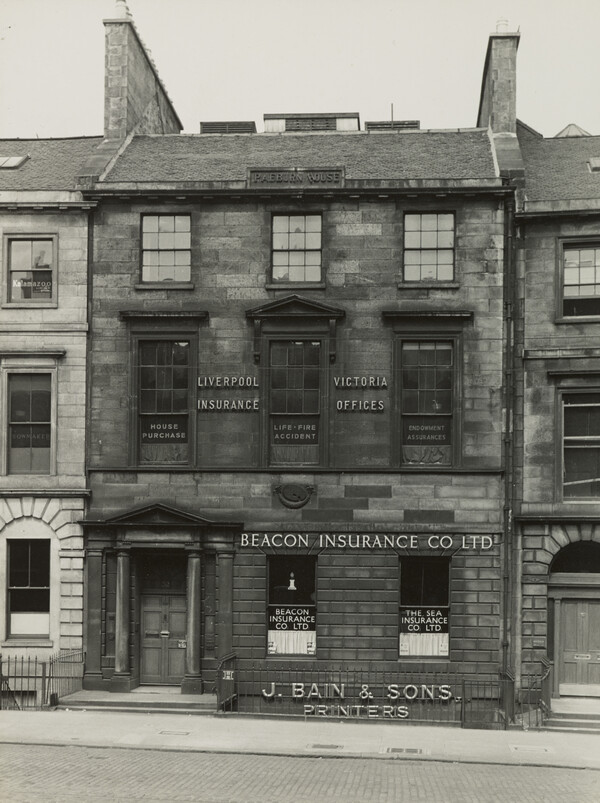 Façade of a house, home of the Liverpool Victoria Insurance offices ...