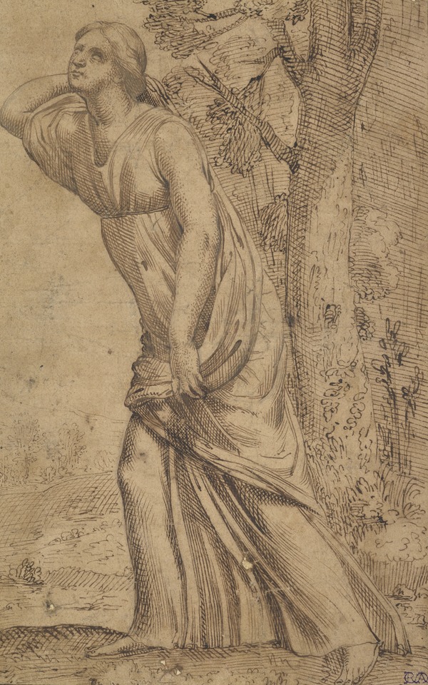 A Striding Female Figure Under a Tree | National Galleries of Scotland