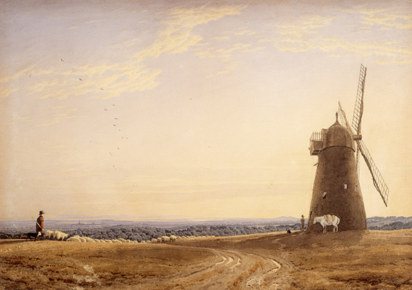 Halnaker Windmill, near Chichester - Looking Towards the Isle of Wight ...