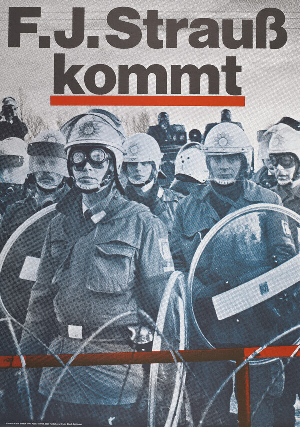 Satirical poster: Franz Josef Strauss is coming (Franz Josef Strauss ...