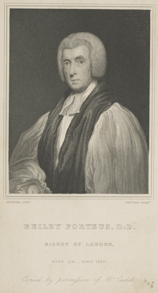 Beilby Porteous, 1731 - 1809. Bishop of London by Thomas Anthony Dean ...