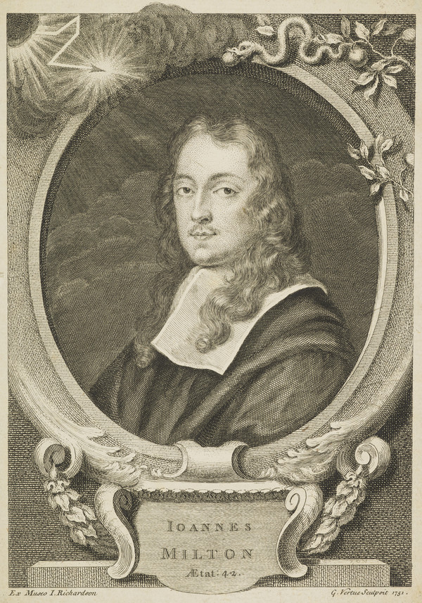 John Milton, 1608 - 1674. Poet and scholar by George Vertue | National ...
