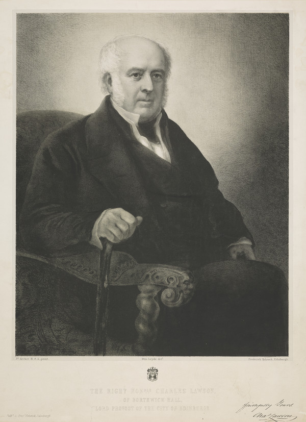 The Right Honourable Charles Lawson, d. 1874. Lord Provost of Edinburgh ...