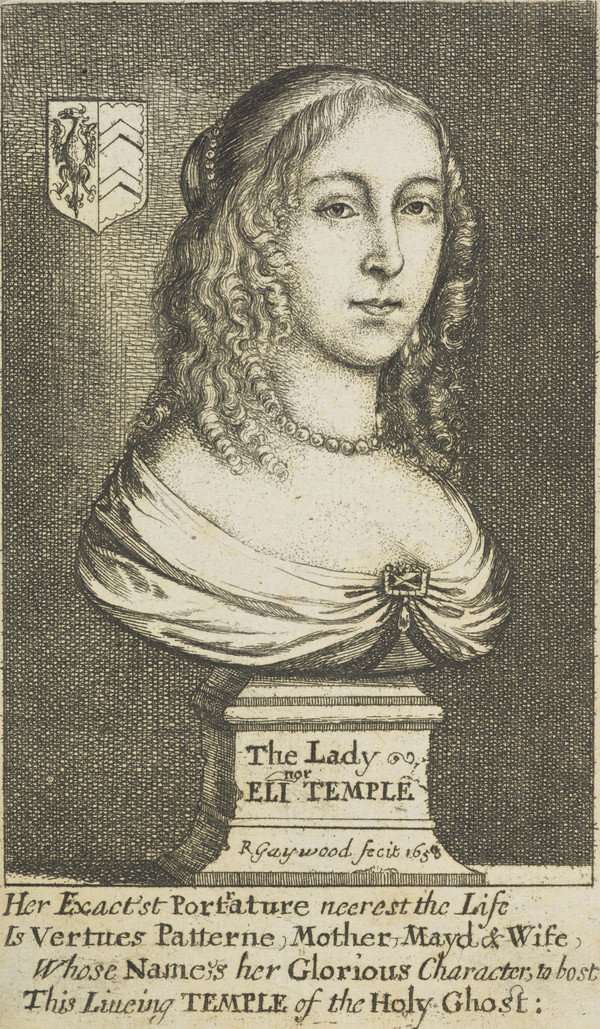 Eleanor (Tyrell), Lady Temple, 1614 - 1671. Wife of Sir Peter Tyler ...