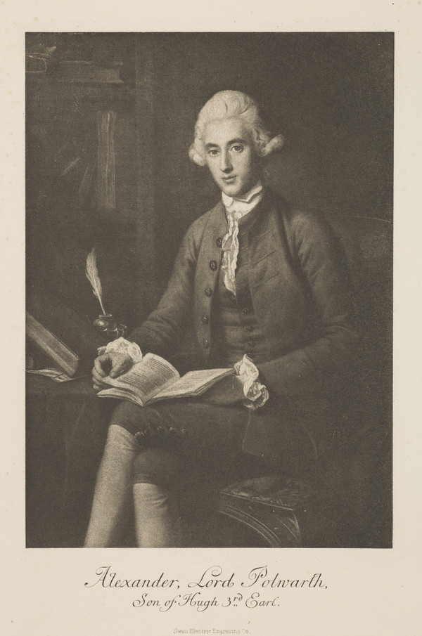 Alexander, Lord Polwarth, 1750 - 1781. Son of Hugh, 3rd Earl Marchmont ...